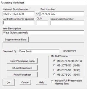 Mil-Std-2073 Packaging Codes | DIBBS Automation | Mil-Pac Technology